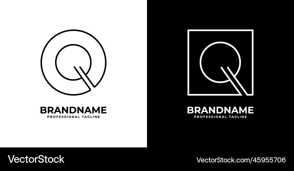 Modern letter q circle logo unique letter q Vector Image