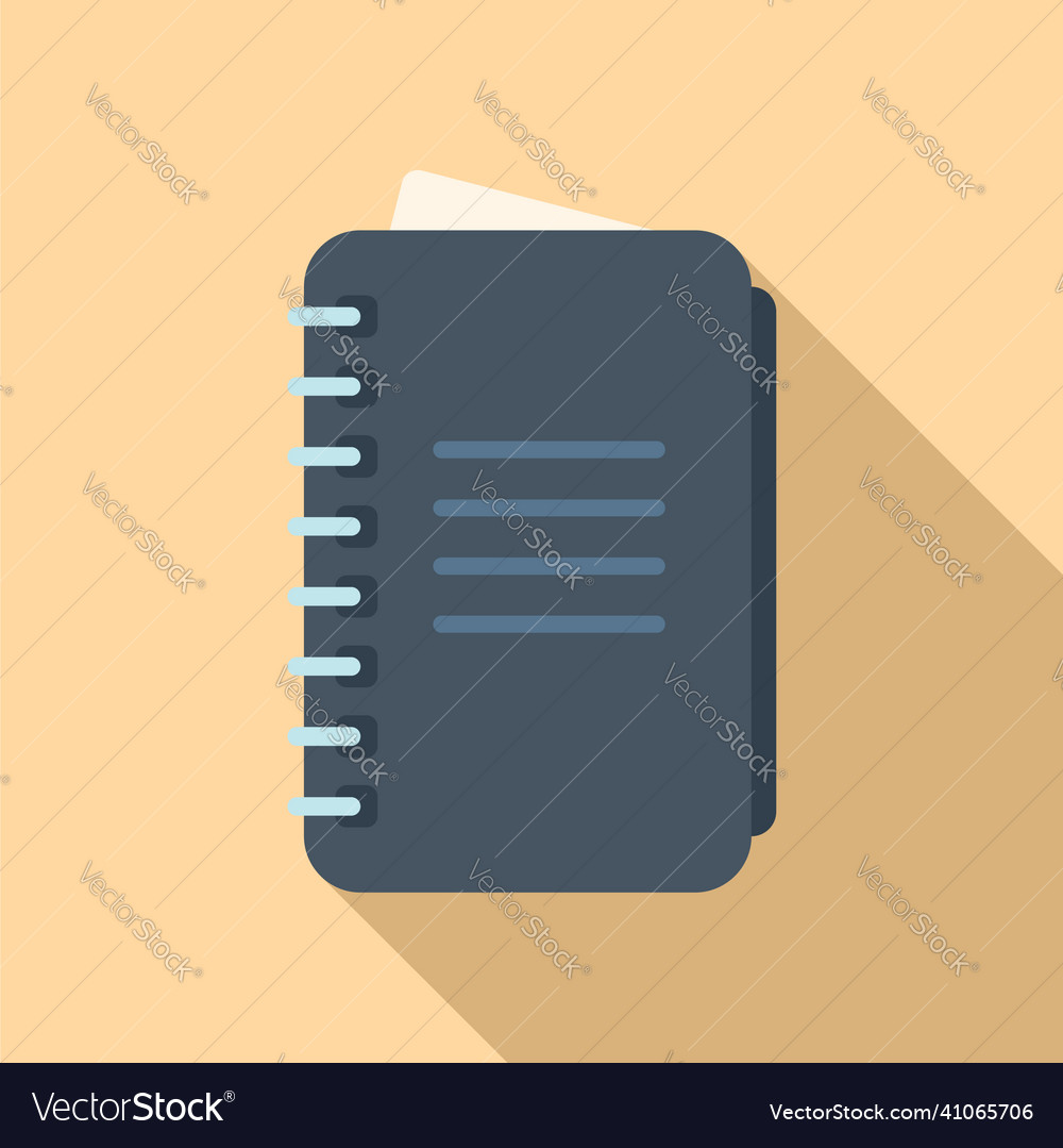 Notepad icon flat note book Royalty Free Vector Image