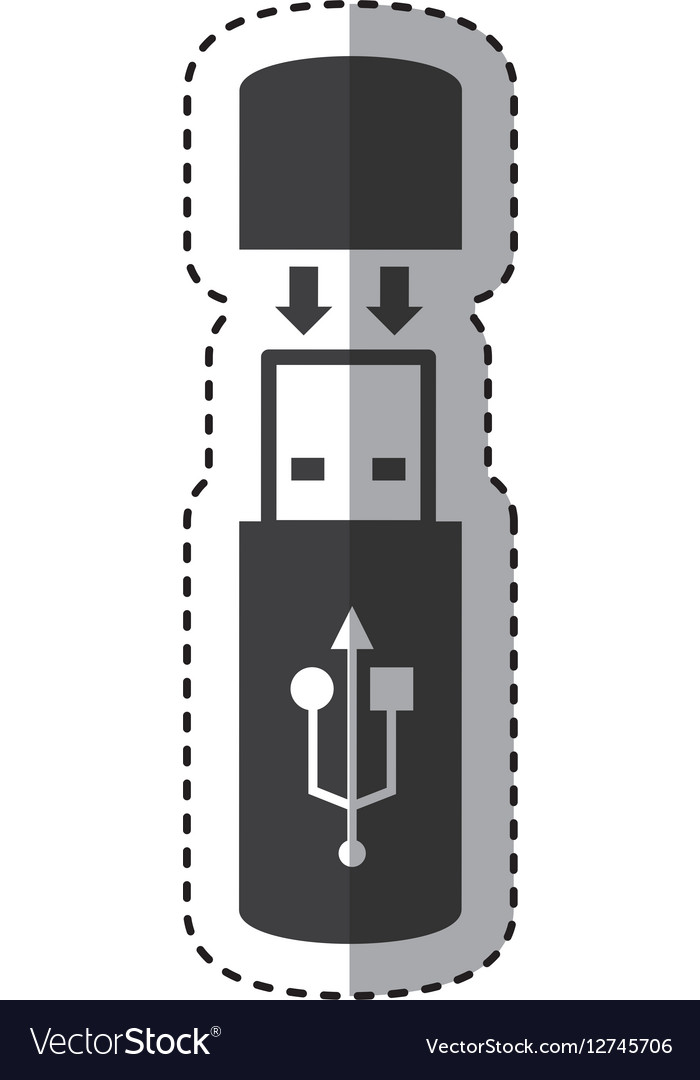 Usb memory isolated icon Royalty Free Vector Image Usb memory isolated icon Royalty Free Vector Image