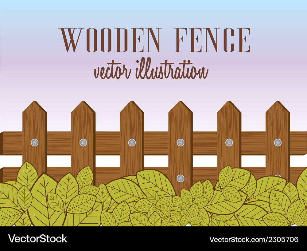 Wooden fence farm Royalty Free Vector Image - VectorStock