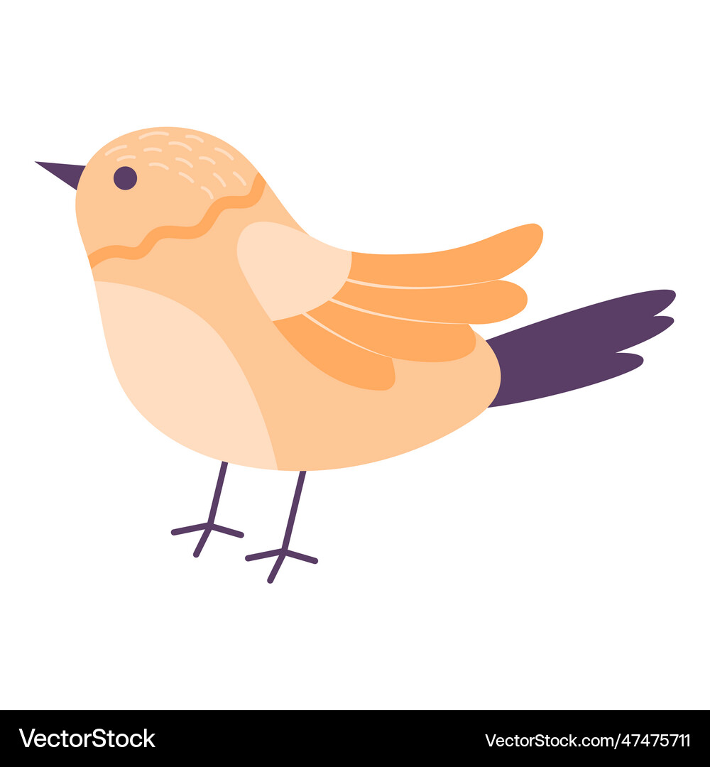 A colorful spring bird Royalty Free Vector Image