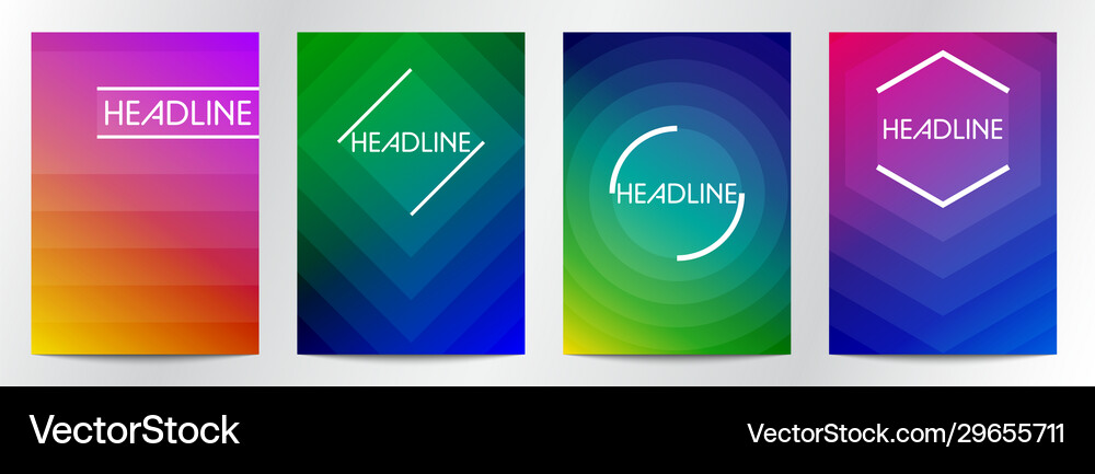 Abstract gradient color for book cover brochure Vector Image
