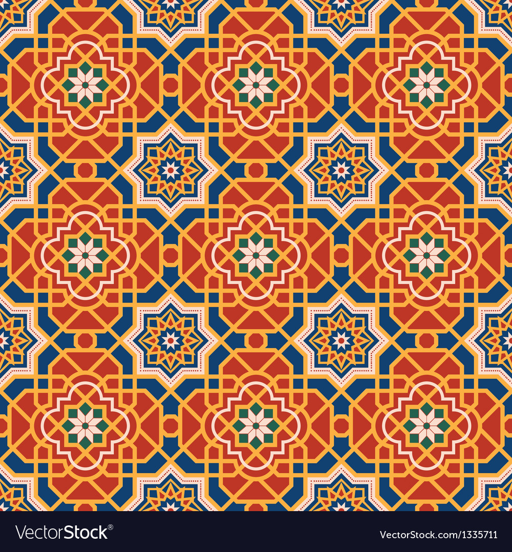Arabesque seamless pattern Royalty Free Vector Image