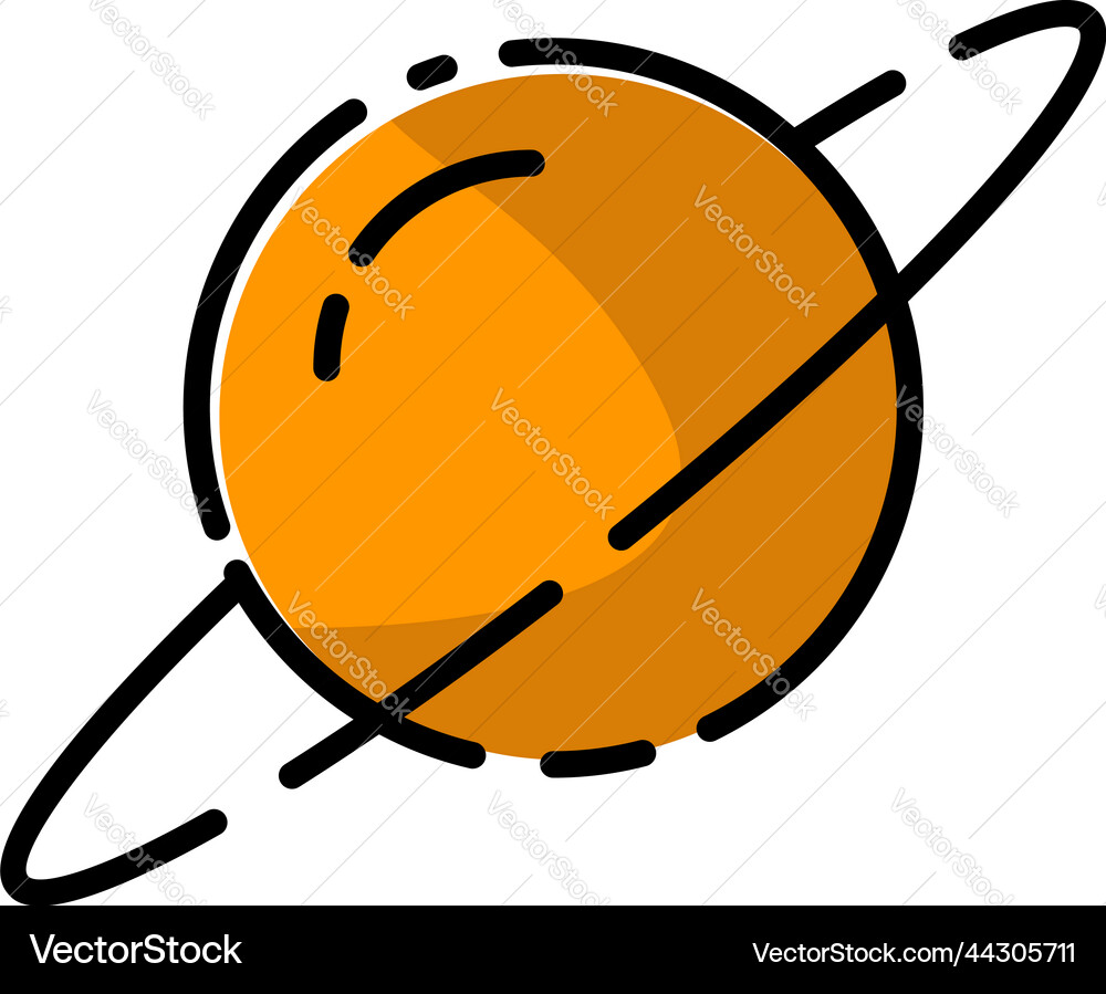 Astrology saturn planet on a white background Vector Image