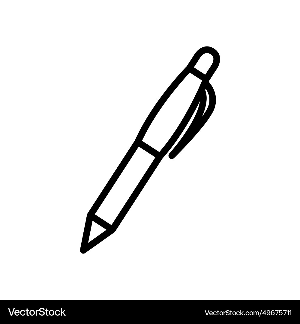 Ballpoint line icon logo Royalty Free Vector Image