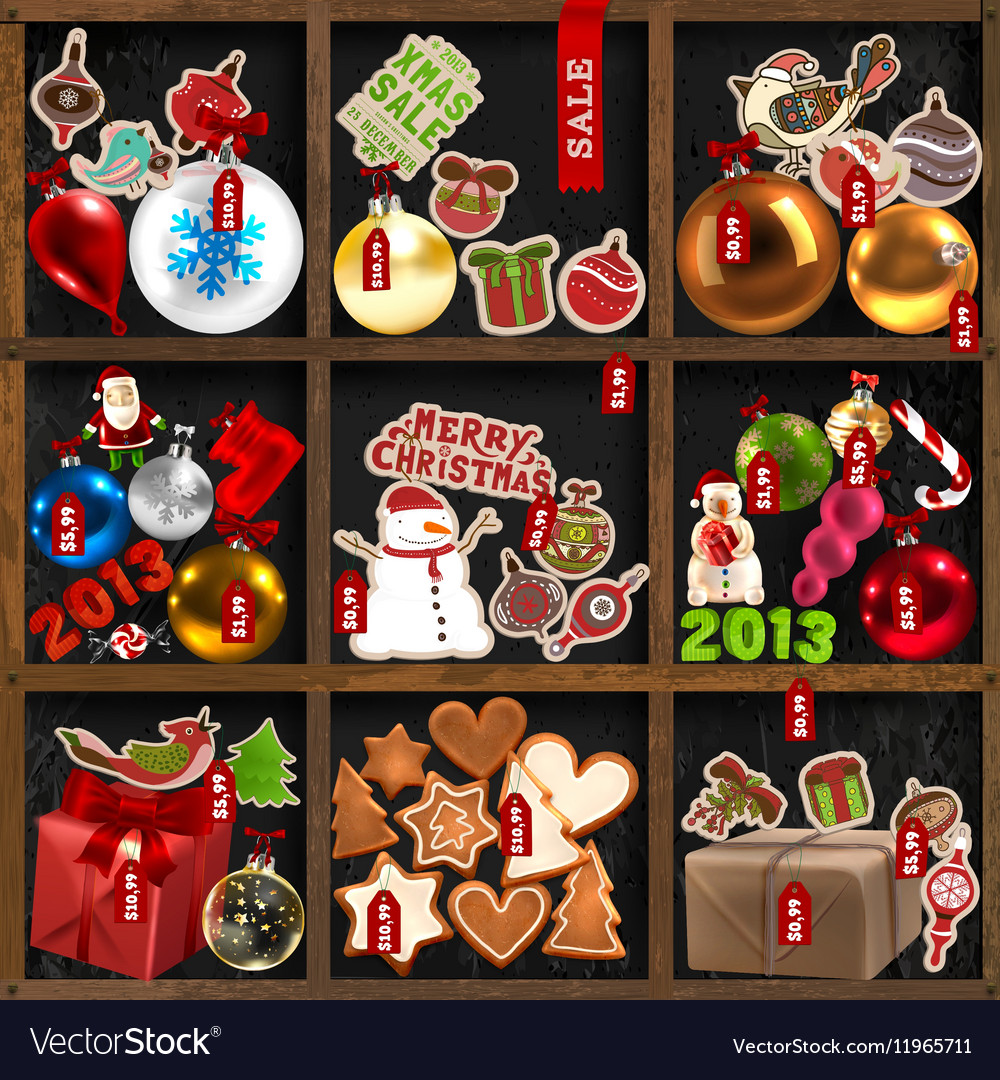 Christmas Icon Set Royalty Free Vector Image - VectorStock