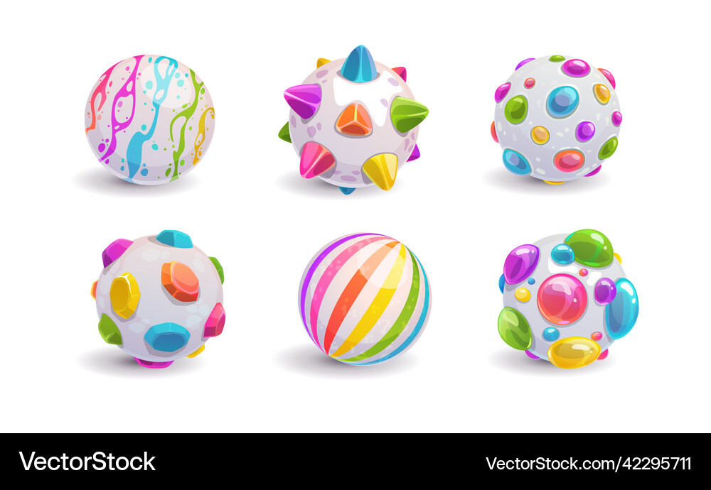 Colorful Burst Balls - Game Assets Royalty Free Vector Image