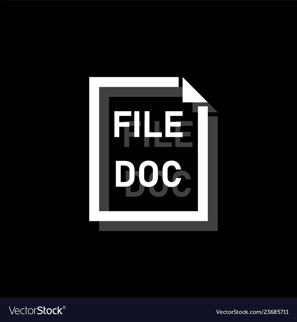 Doc file icon flat Royalty Free Vector Image - VectorStock Doc file icon flat Royalty Free Vector Image - VectorStock