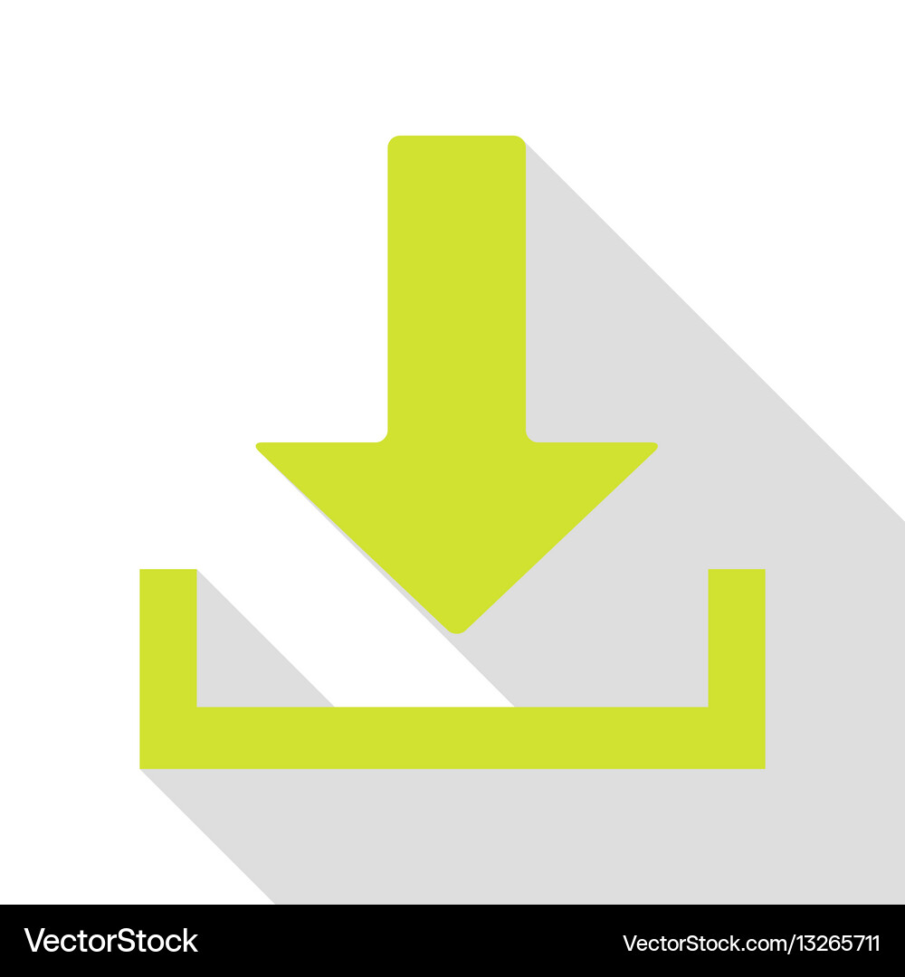 Download sign pear icon with flat Royalty Free Vector Image