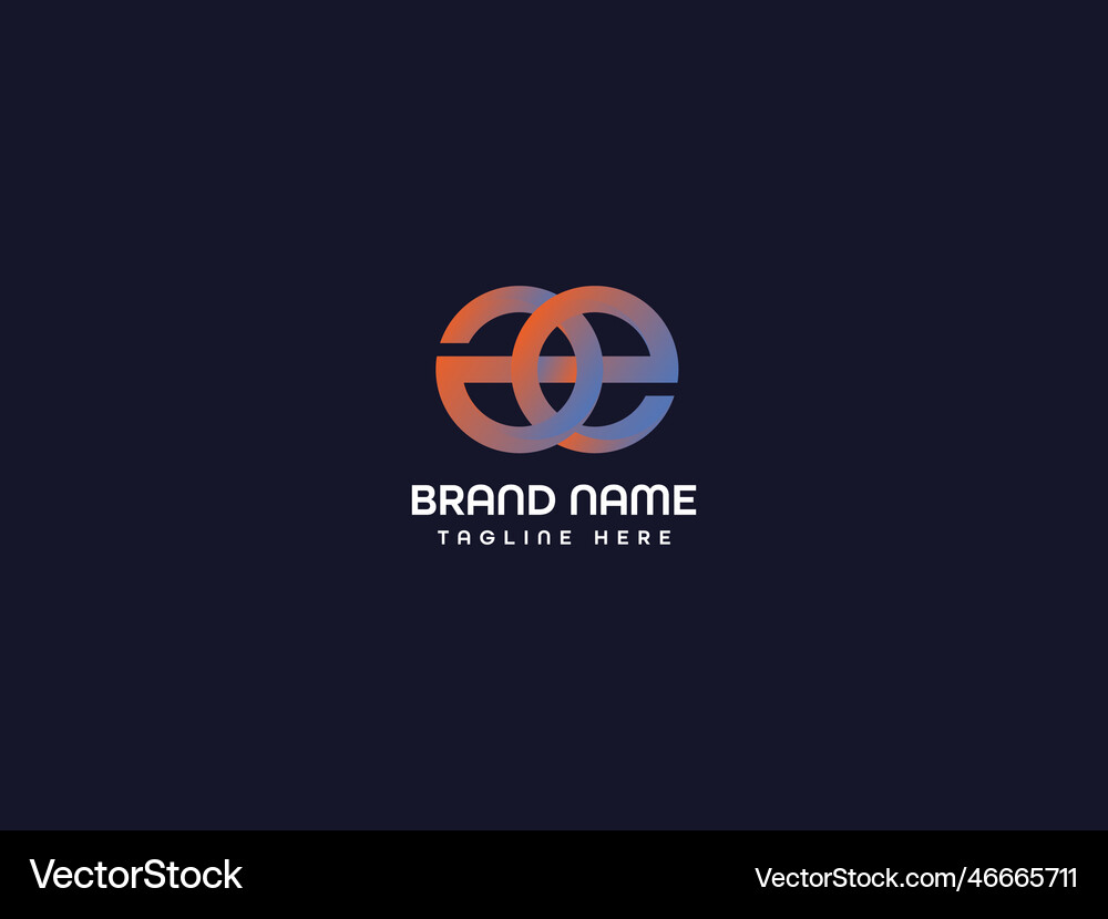 E modern letter logo Royalty Free Vector Image