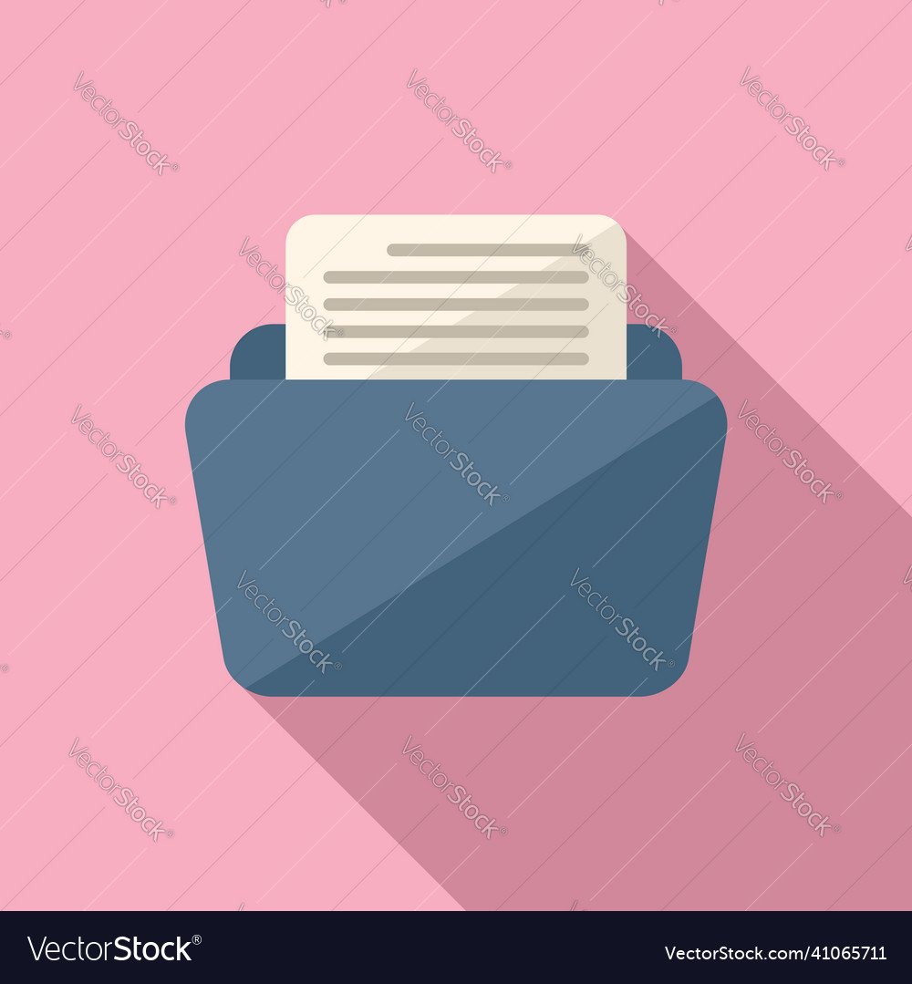 Folder message icon flat note article Royalty Free Vector