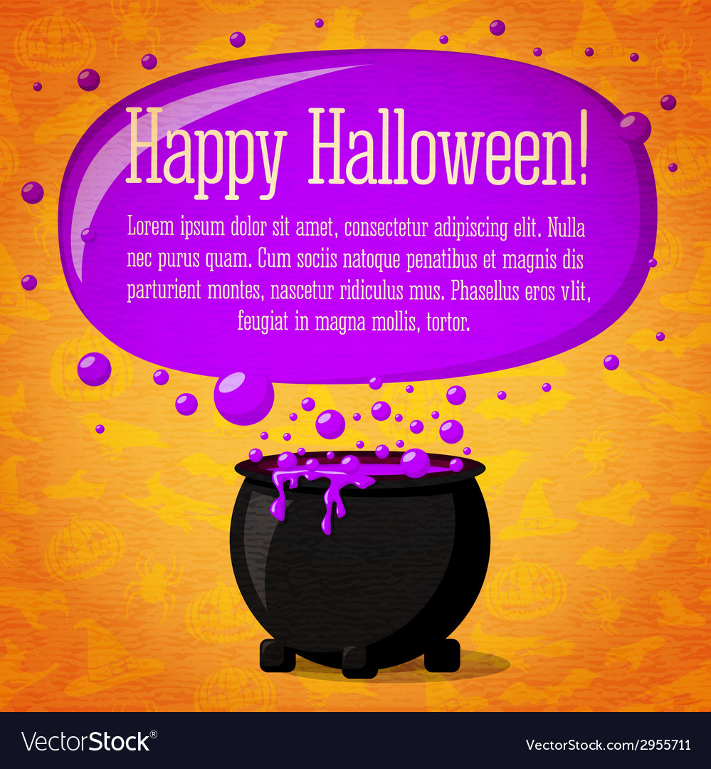 Happy halloween cute retro banner on craft paper Vector Image