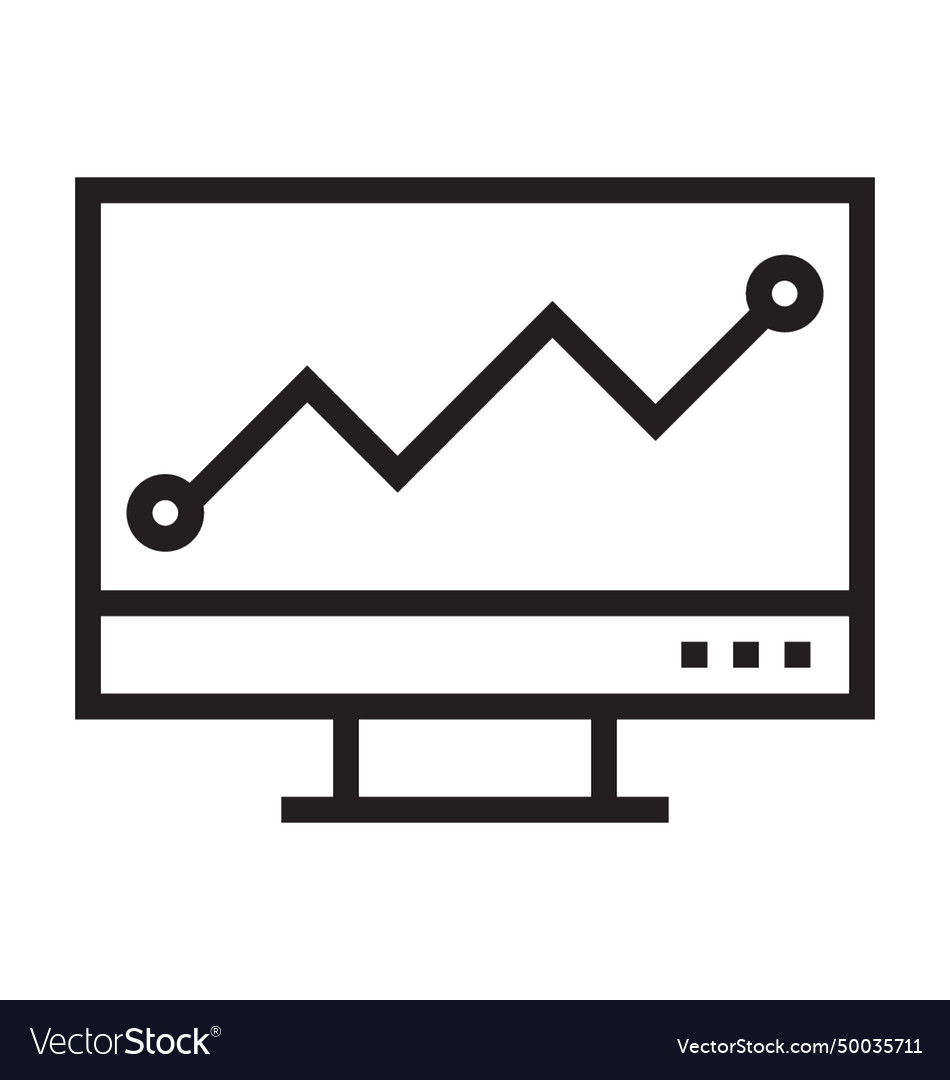 Line graph icon Royalty Free Vector Image - VectorStock