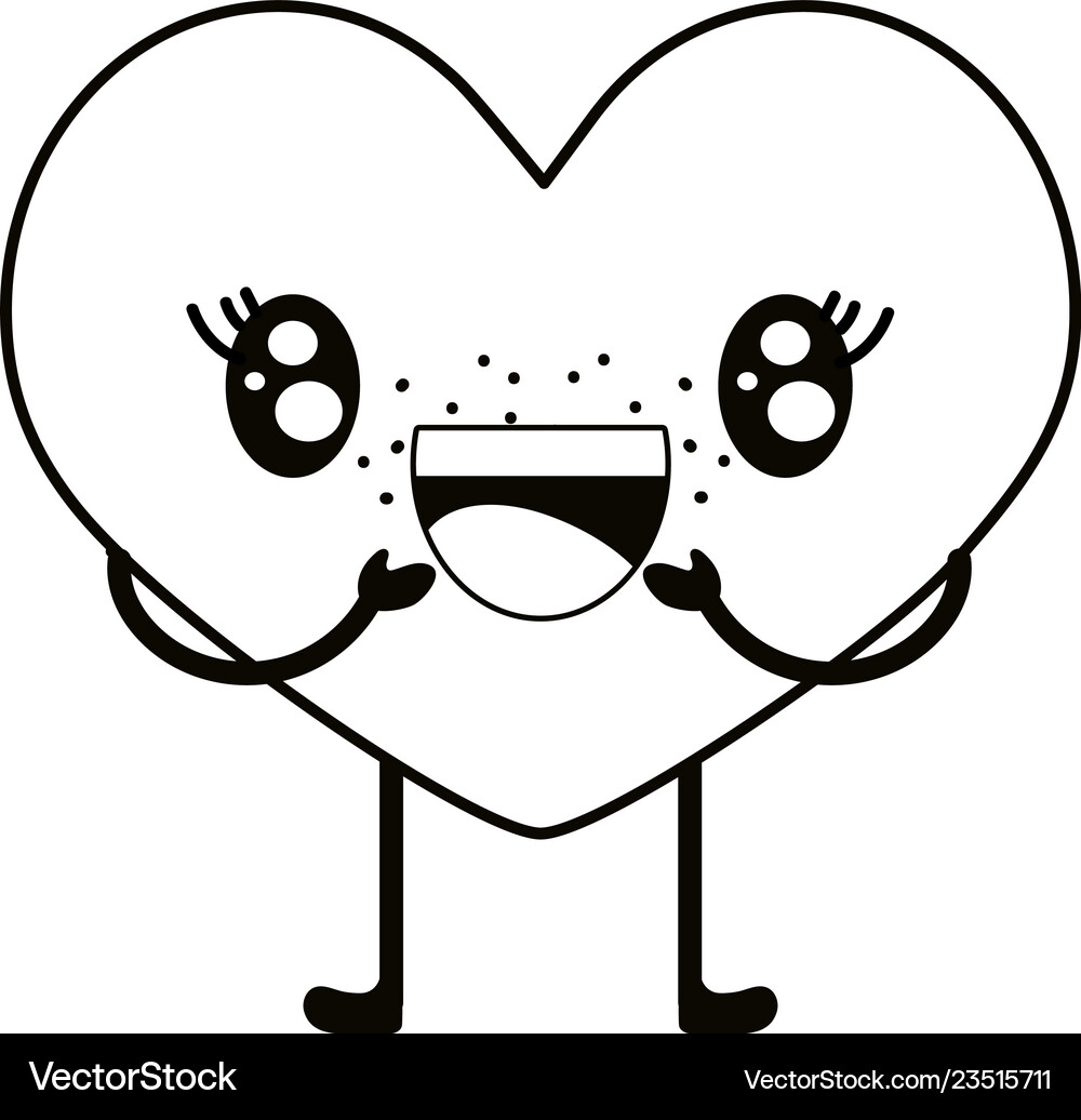 Love heart cartoon Royalty Free Vector Image - VectorStock