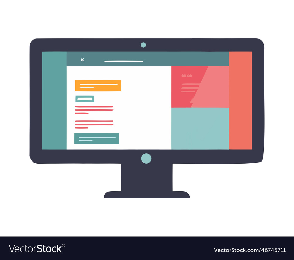 Modern technology computer screen Royalty Free Vector Image
