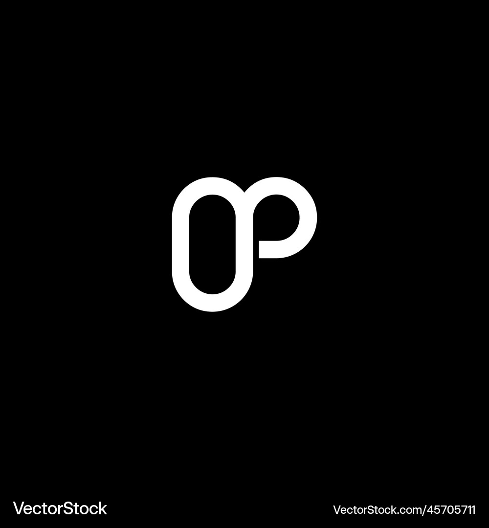 Po or op abstract outstanding professional Vector Image