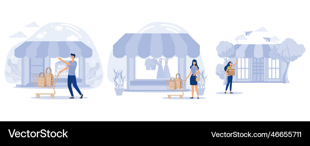 Retail shop concept big box discounter anchor Vector Image