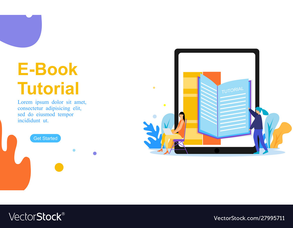 Web page design templates for book library online Vector Image