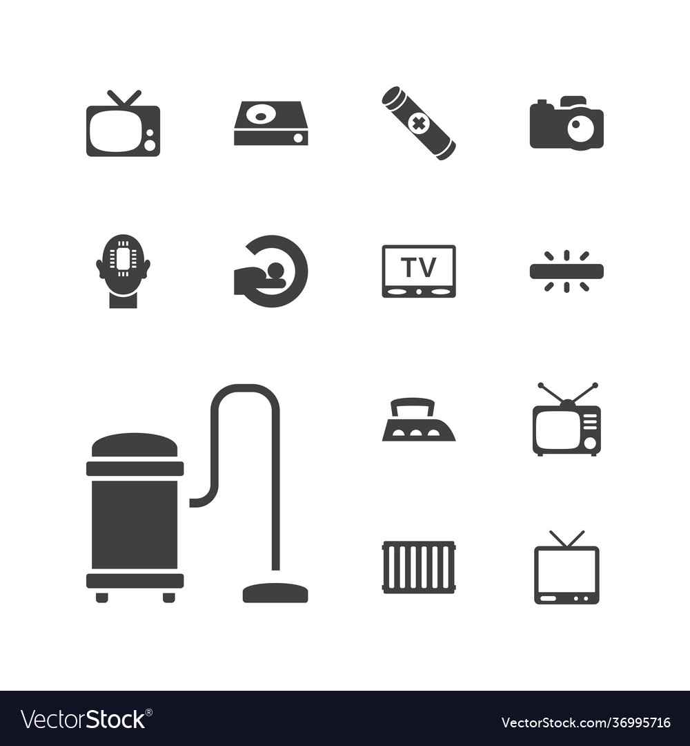 13 electronics icons Royalty Free Vector Image