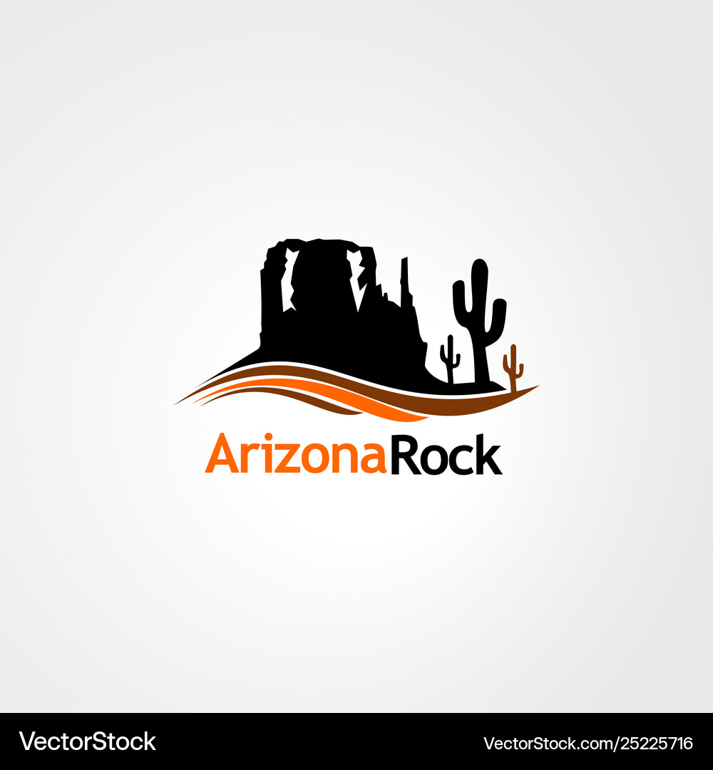 Arizona rock logo icon element and template Vector Image