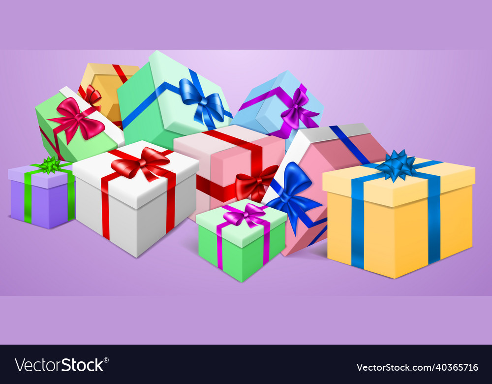 Background with gift boxes Royalty Free Vector Image
