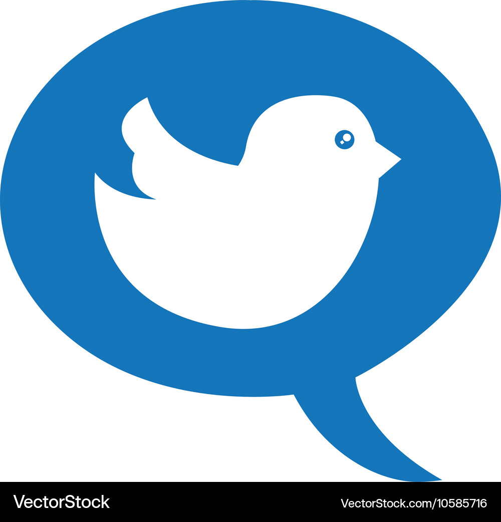 Cute bird silhouette isolated icon Royalty Free Vector Image