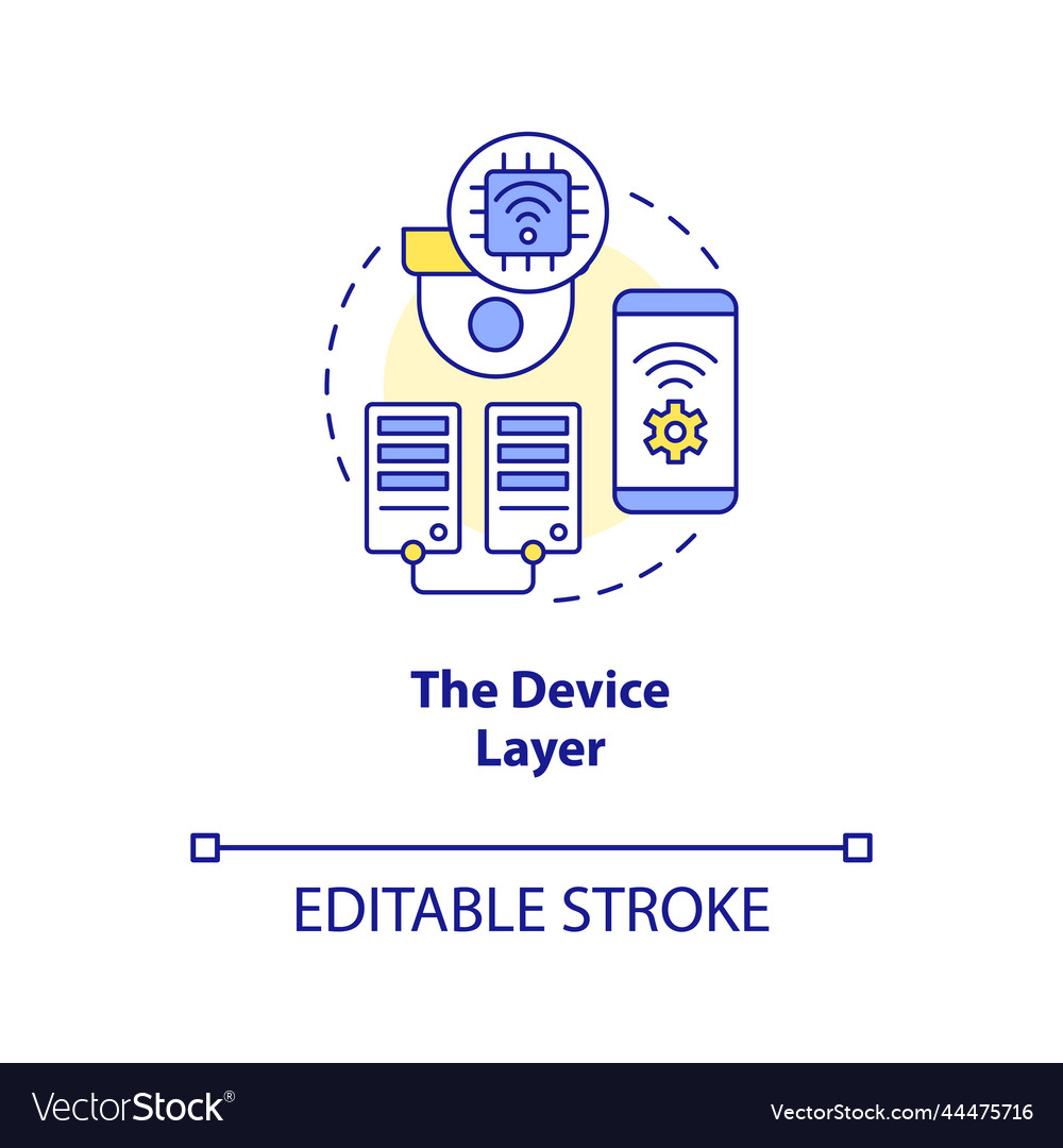 Device layer concept icon Royalty Free Vector Image