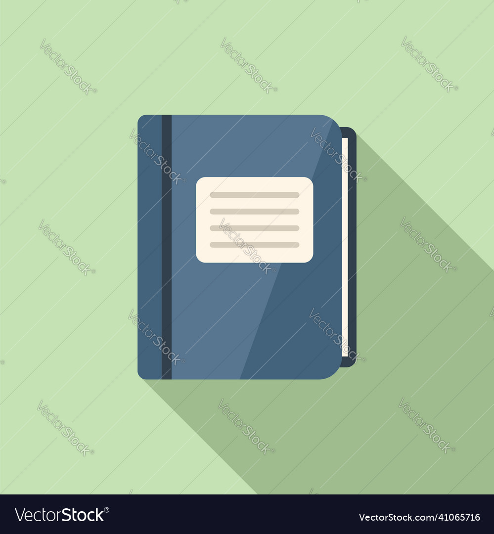 Notebook Folder Icon Flat Write Paper Royalty Free Vector