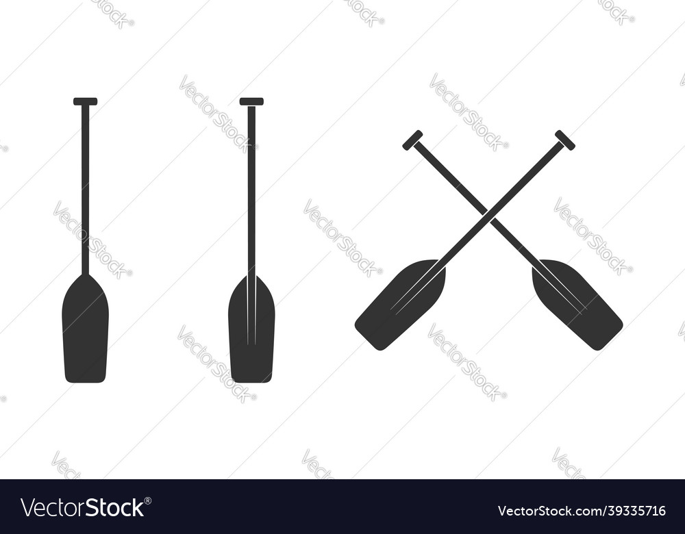 Oars set Royalty Free Vector Image - VectorStock
