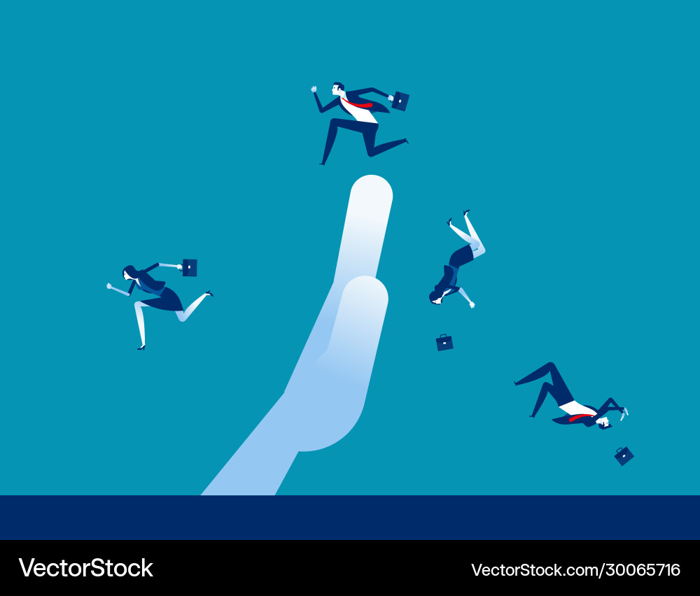 People success an fail concept business challenge Vector Image