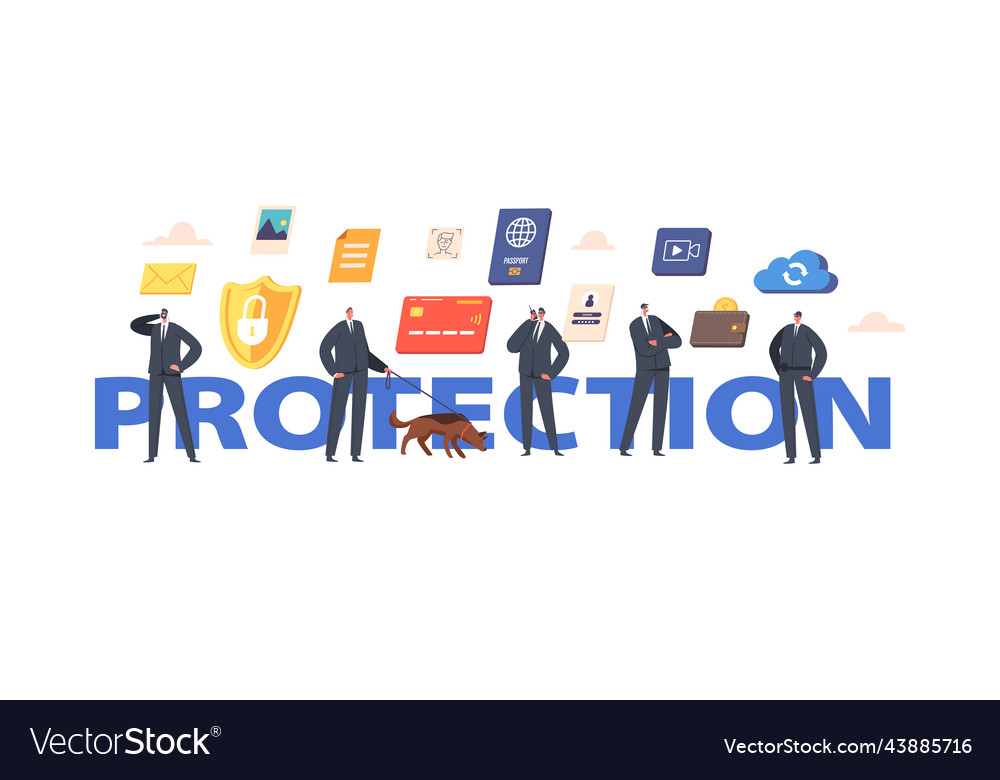 Privacy data protection in internet virtual Vector Image