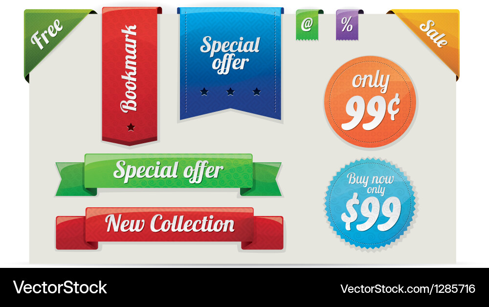 Sale stickers and labels Royalty Free Vector Image