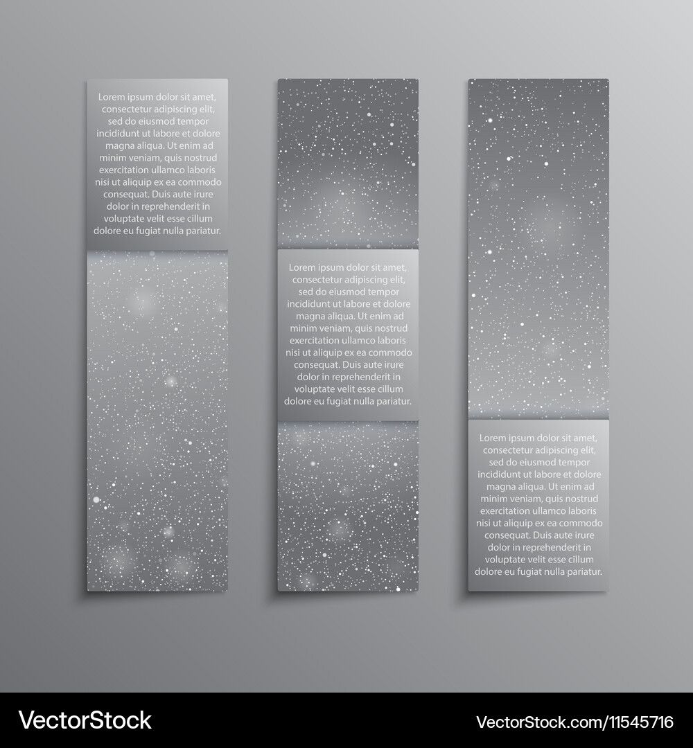 Set vertical grey banners new year christmas Vector Image