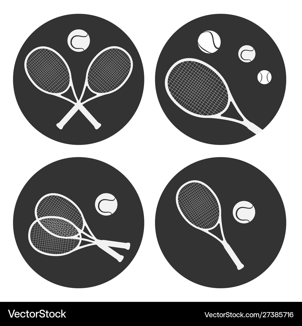 Tennis Logo - Ball & Racket Royalty Free Vector Image