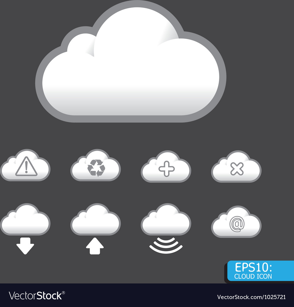 Cloud icon Royalty Free Vector Image - VectorStock