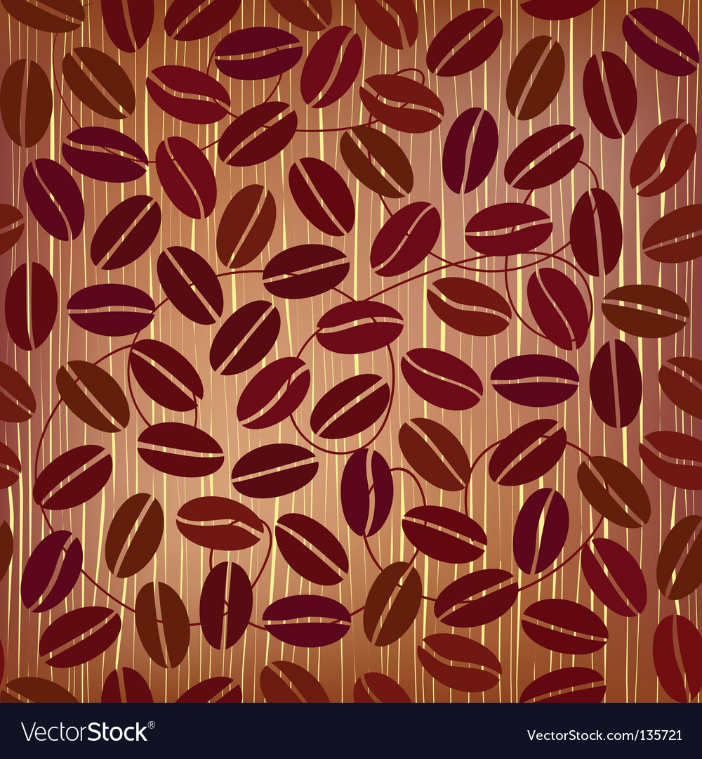 Coffee Beans Seamless Pattern Royalty Free Vector Image