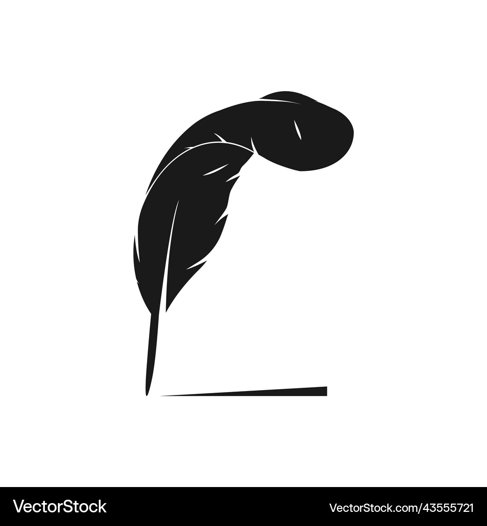 Feather logo Royalty Free Vector Image - VectorStock