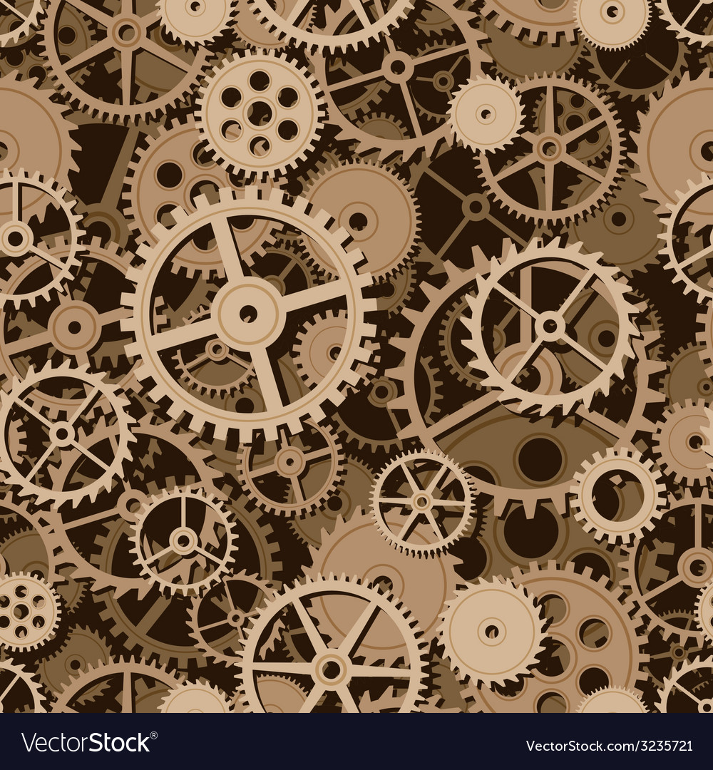 Gears seamless background Royalty Free Vector Image