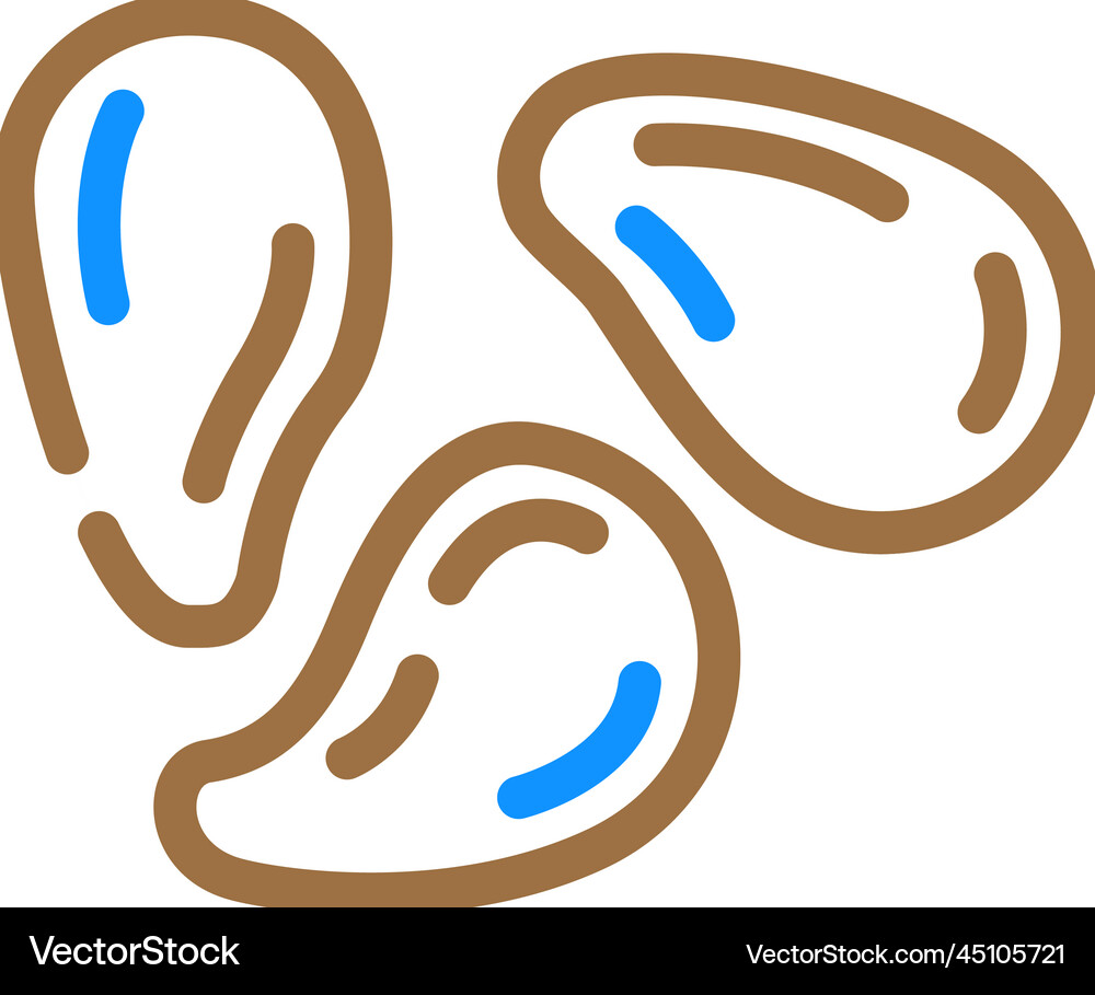 Linum grain food color icon Royalty Free Vector Image