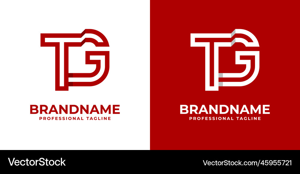Modern letter tg logo suitable for any business Vector Image