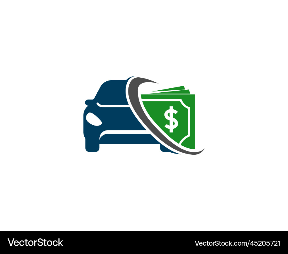 Professional car and money logo design Royalty Free Vector