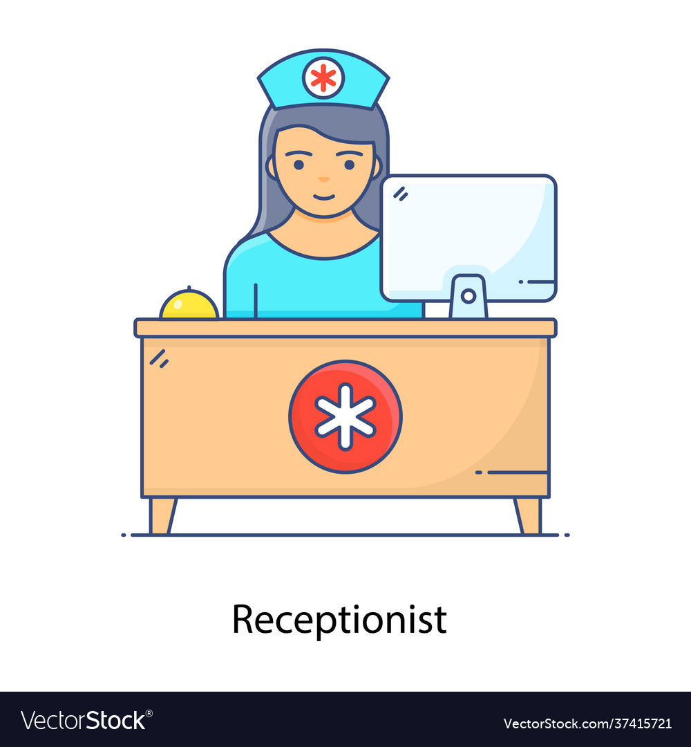 Receptionist Royalty Free Vector Image - VectorStock