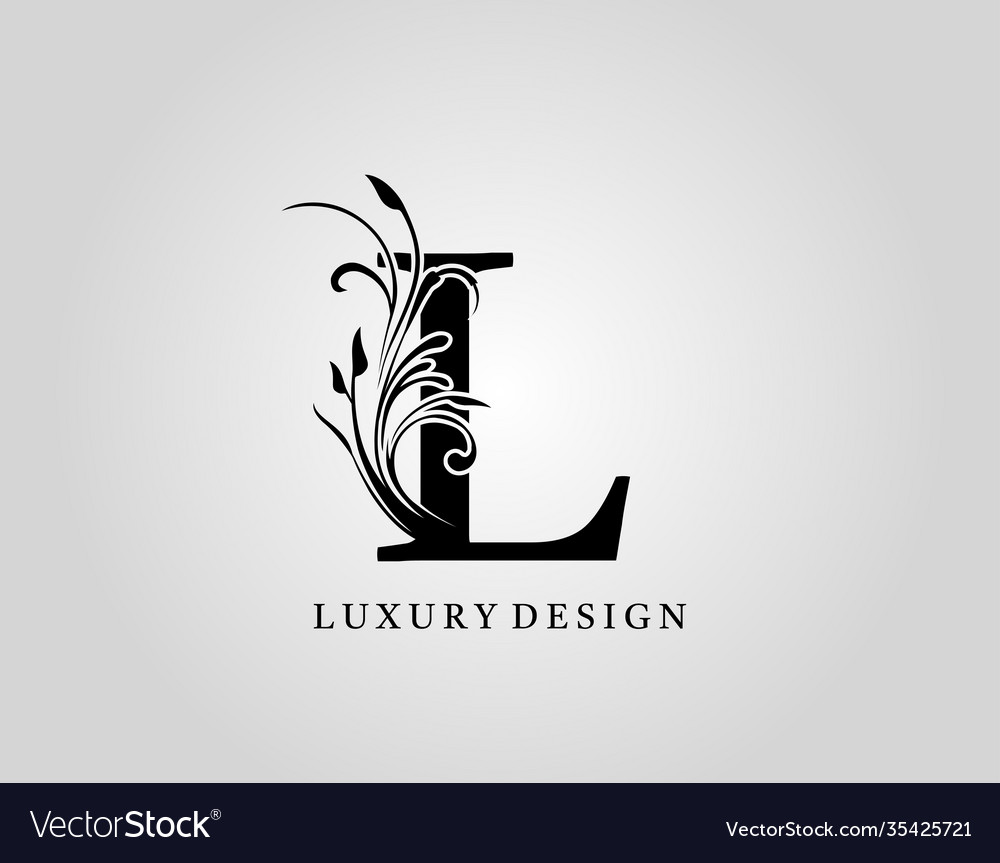 Fancy Letter L Designs L Letter Logo With Golden Luxury Color And