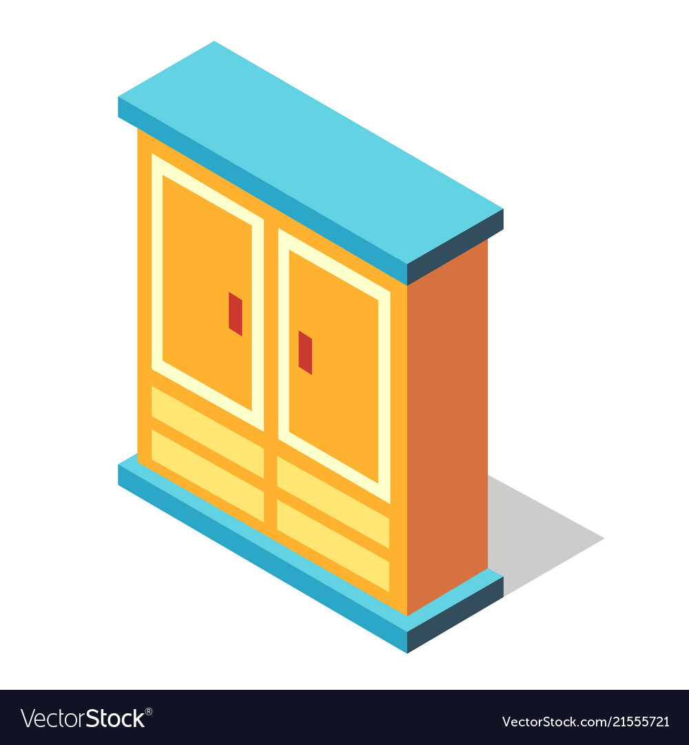 Wardrobe isometric Royalty Free Vector Image - VectorStock