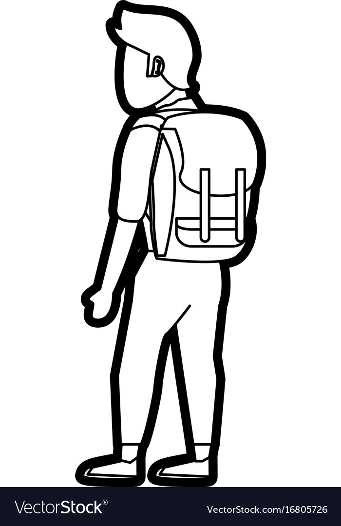 Backpacker Royalty Free Vector Image - VectorStock