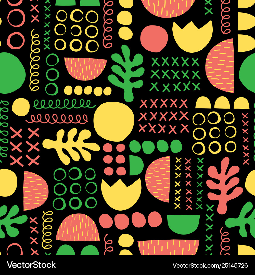 Contemporary geometric shapes seamless Royalty Free Vector
