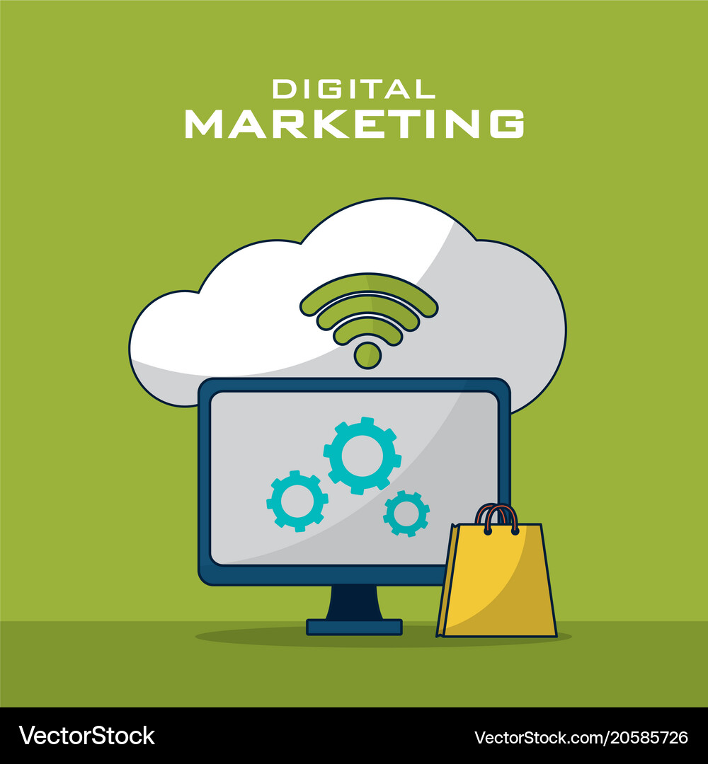 Digital marketing business Royalty Free Vector Image
