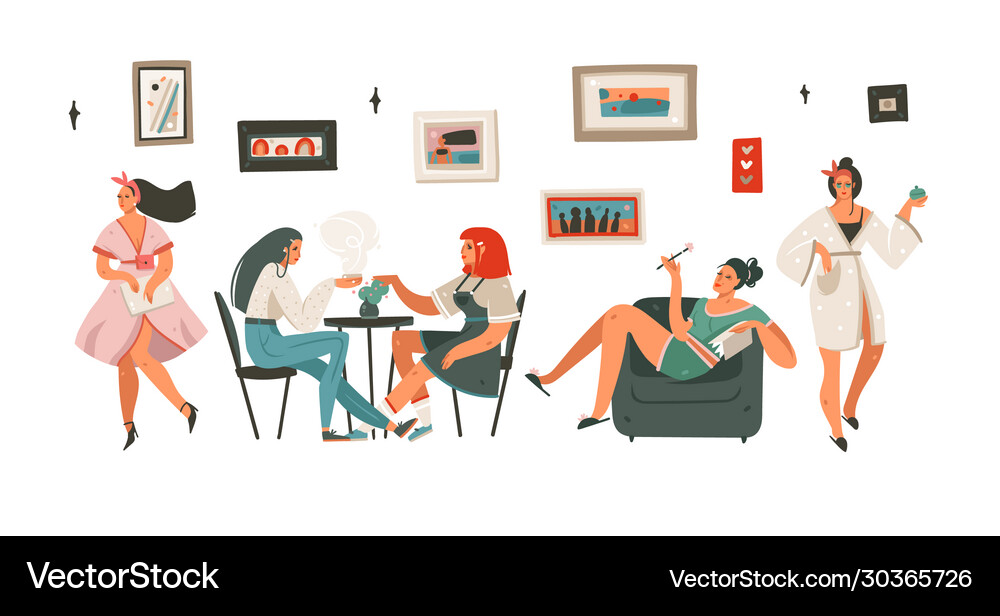 Hand drawn abstract cartoon modern graphic Vector Image