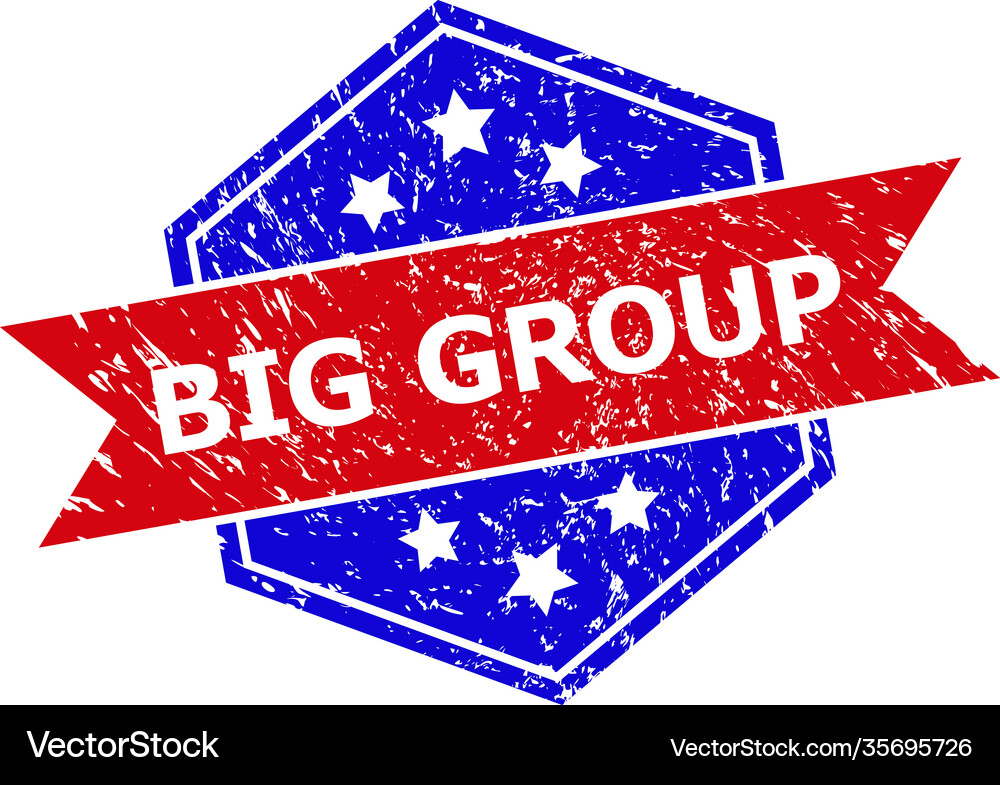 Hexagon bicolor big group rubber stamp with rubber