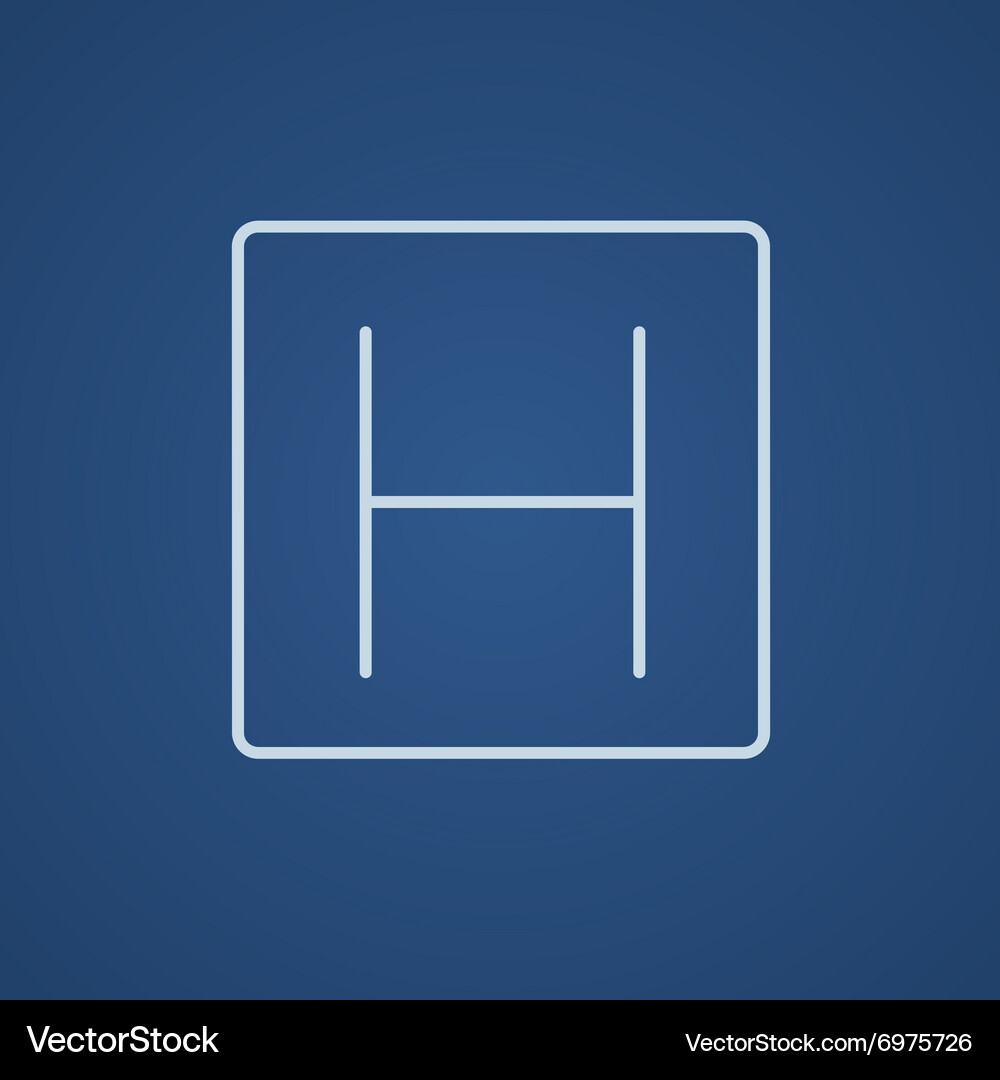 Hospital sign line icon Royalty Free Vector Image